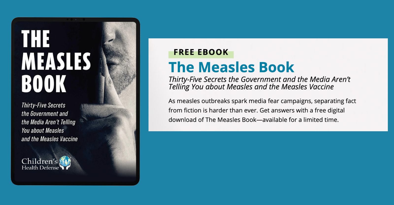 Free Digital Download: "The Measles Book" - Children's Health Defense ...