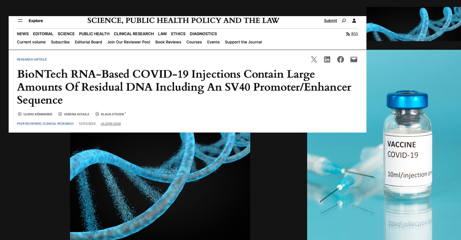 A new paper confirms presence of DNA in COVID-19 shot vials, settles ...