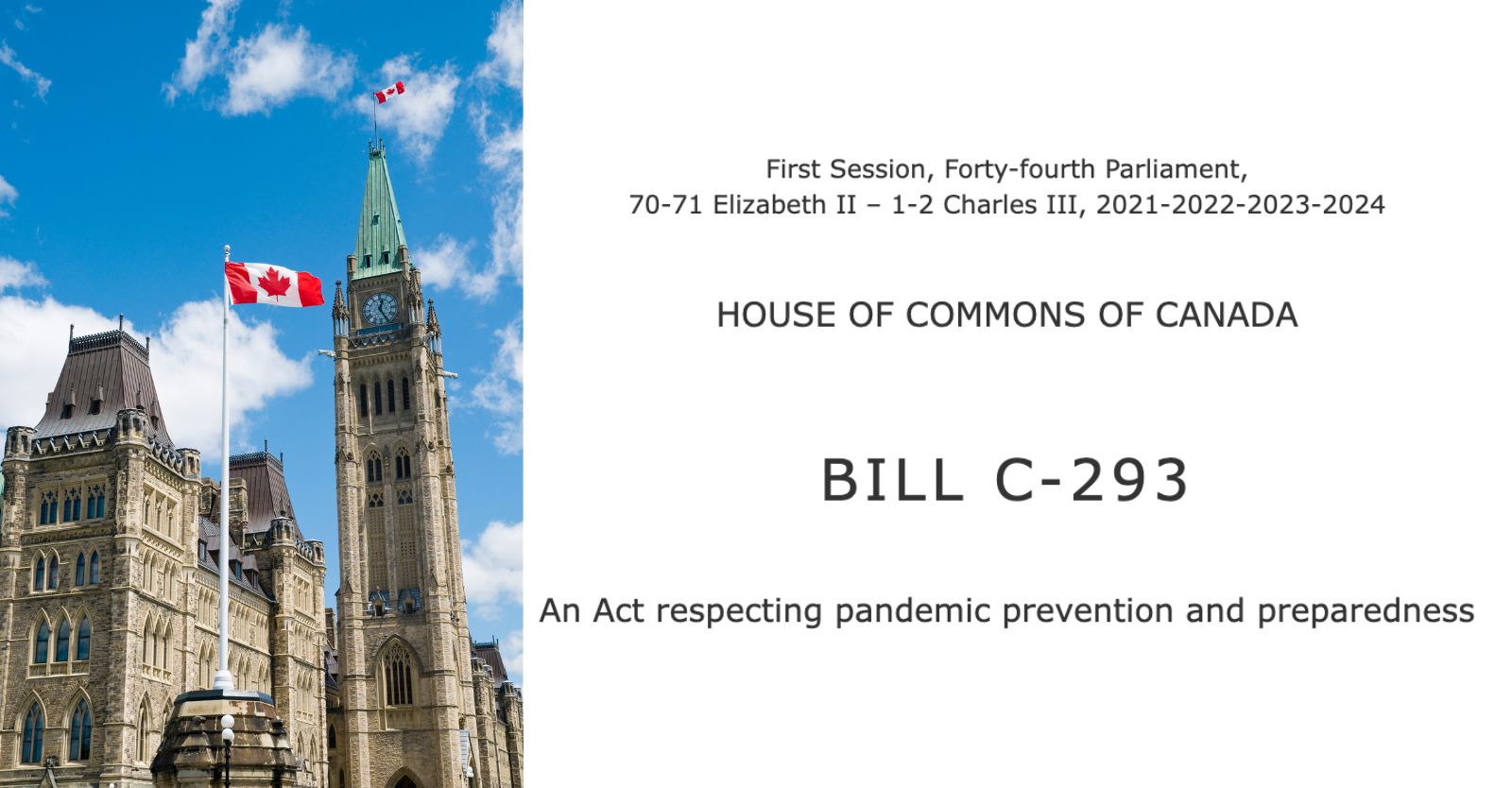 Bill C-293 quietly legislated to prepare Canada for the next pandemic ...